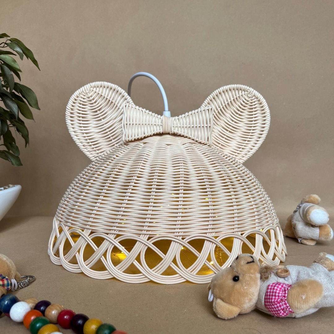 Rattan Cute Chandelier > Pendant Light > Nursery Lamp > Lighting ...