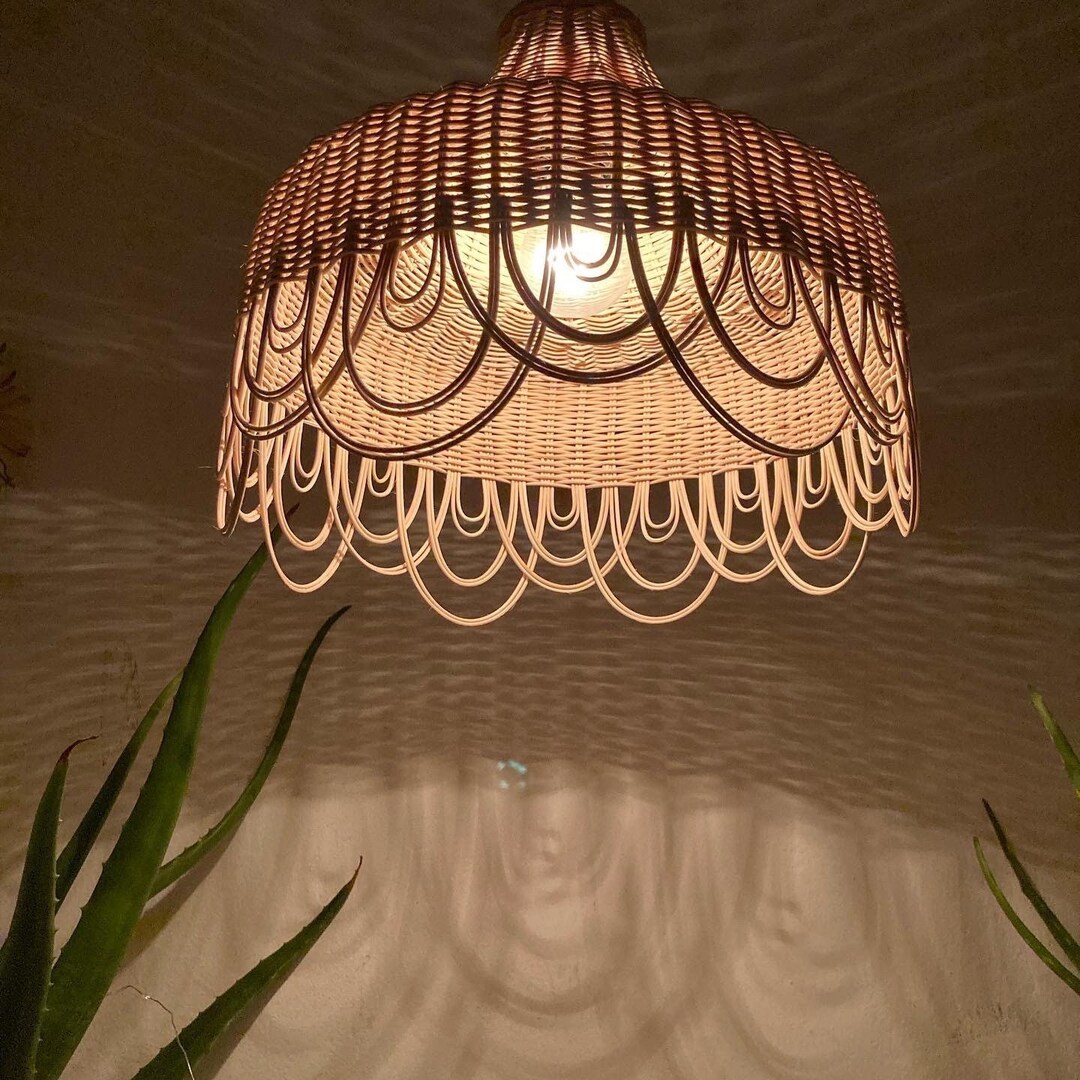 Rattan Custom Design Pendant Light Lamp Shade Chandelier - Etsy