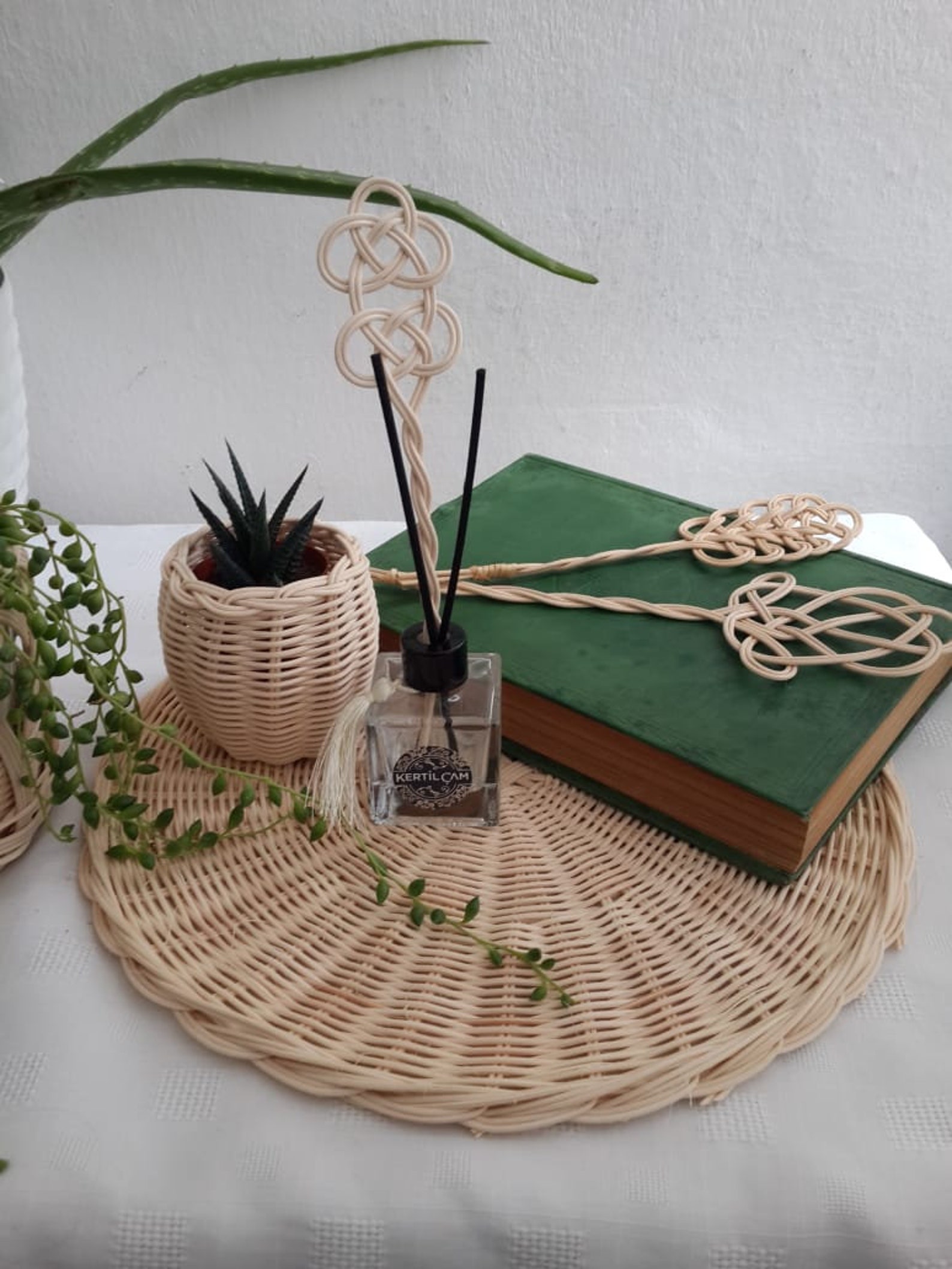 Rattan Bookmark, Flowers Design Bookmarks, Bamboo Scent Stick - Etsy