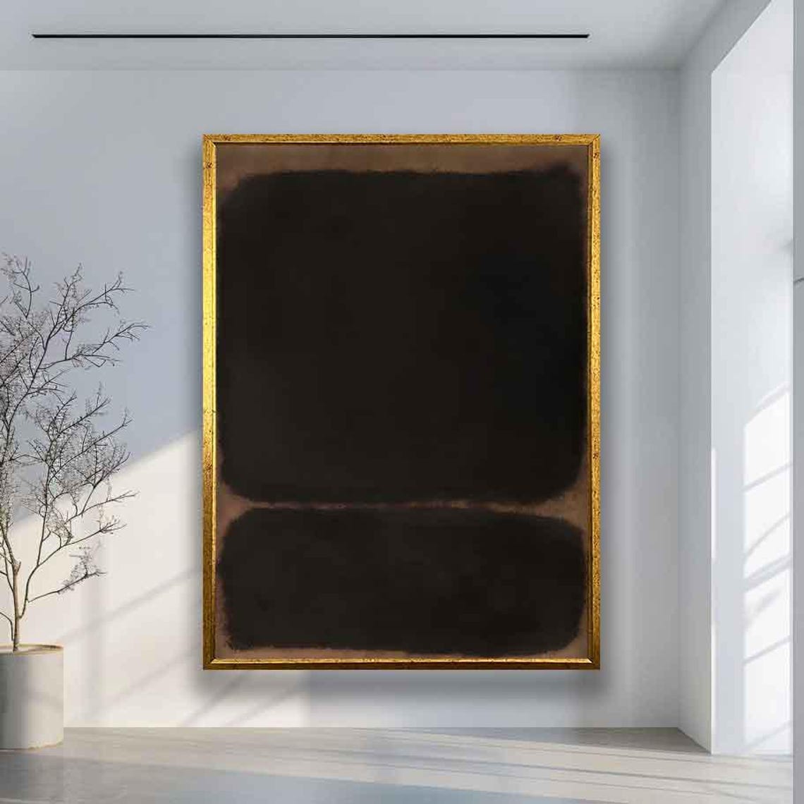 Black Mark Rothko Inspired Canvas Art , Modern Minimalist Abstract Wall ...
