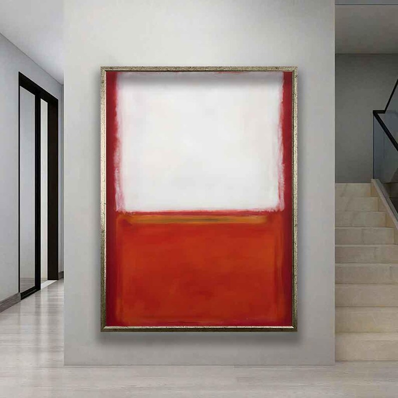 Mark Rothko White and Red Canvas Wall Art - Etsy