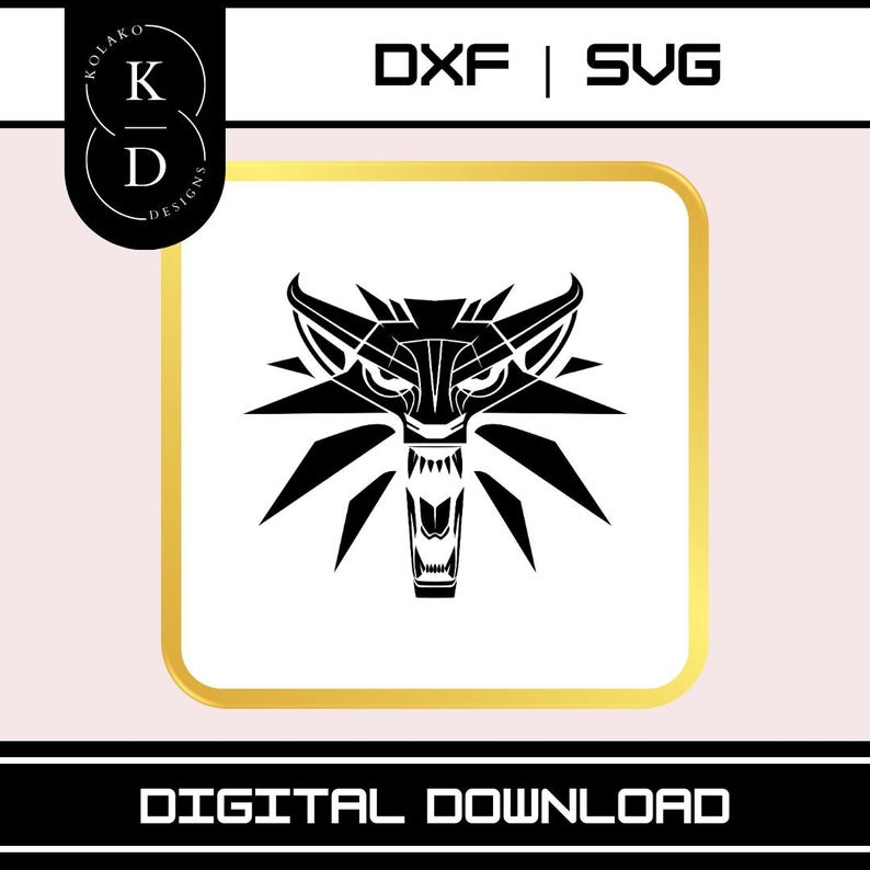 The Witcher SVG & DXF | Fantasy Characters Graphic Vector CAD Data File ...