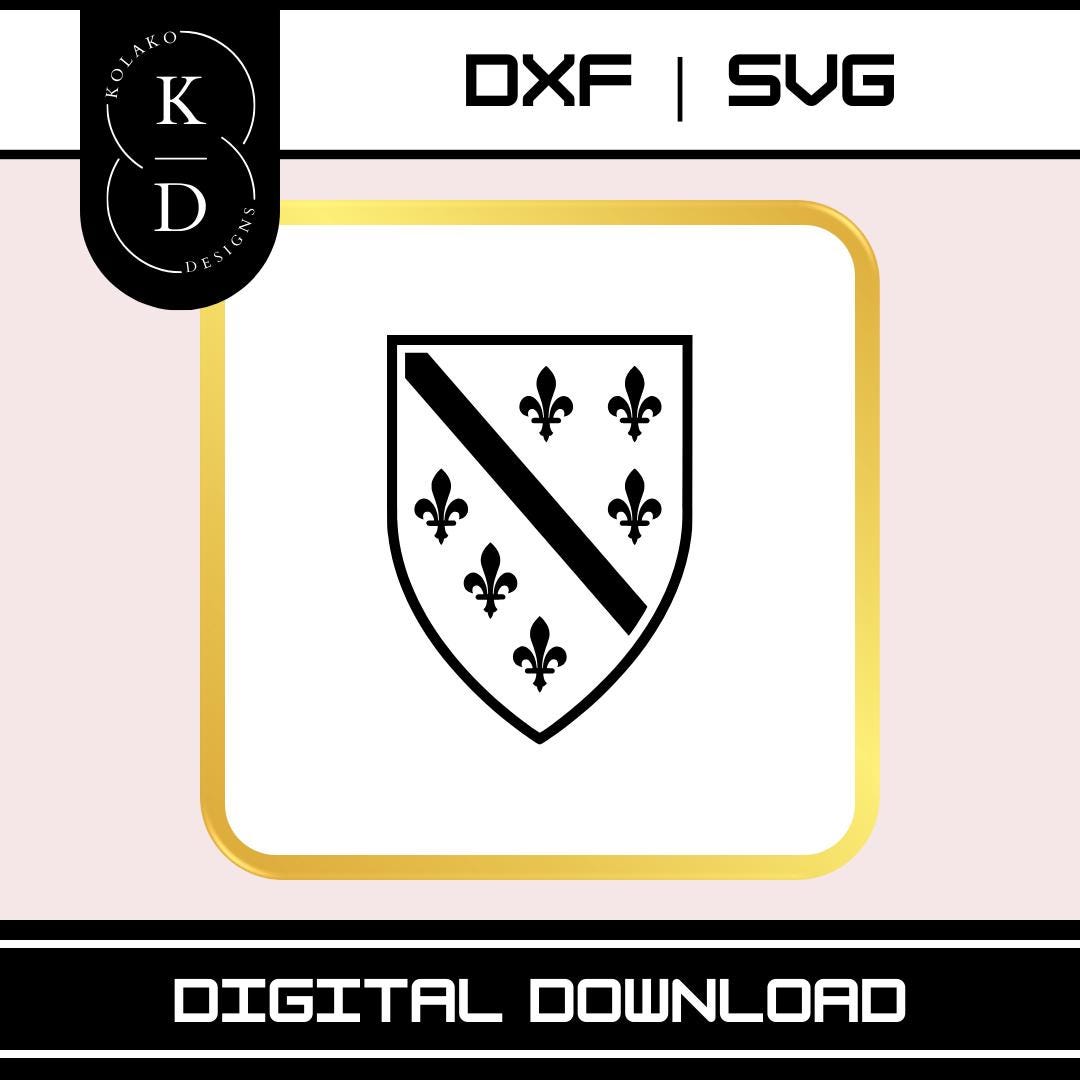 Bosnia and Herzegovina Coat of Arms SVG & DXF | Bosanski Grb | Cut File | National Sign Symbol ...