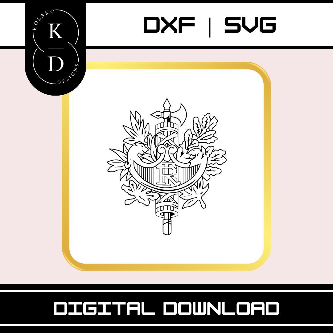 French Coat of Arms SVG & DXF | Diplomatic Emblem of France | Armoiries ...