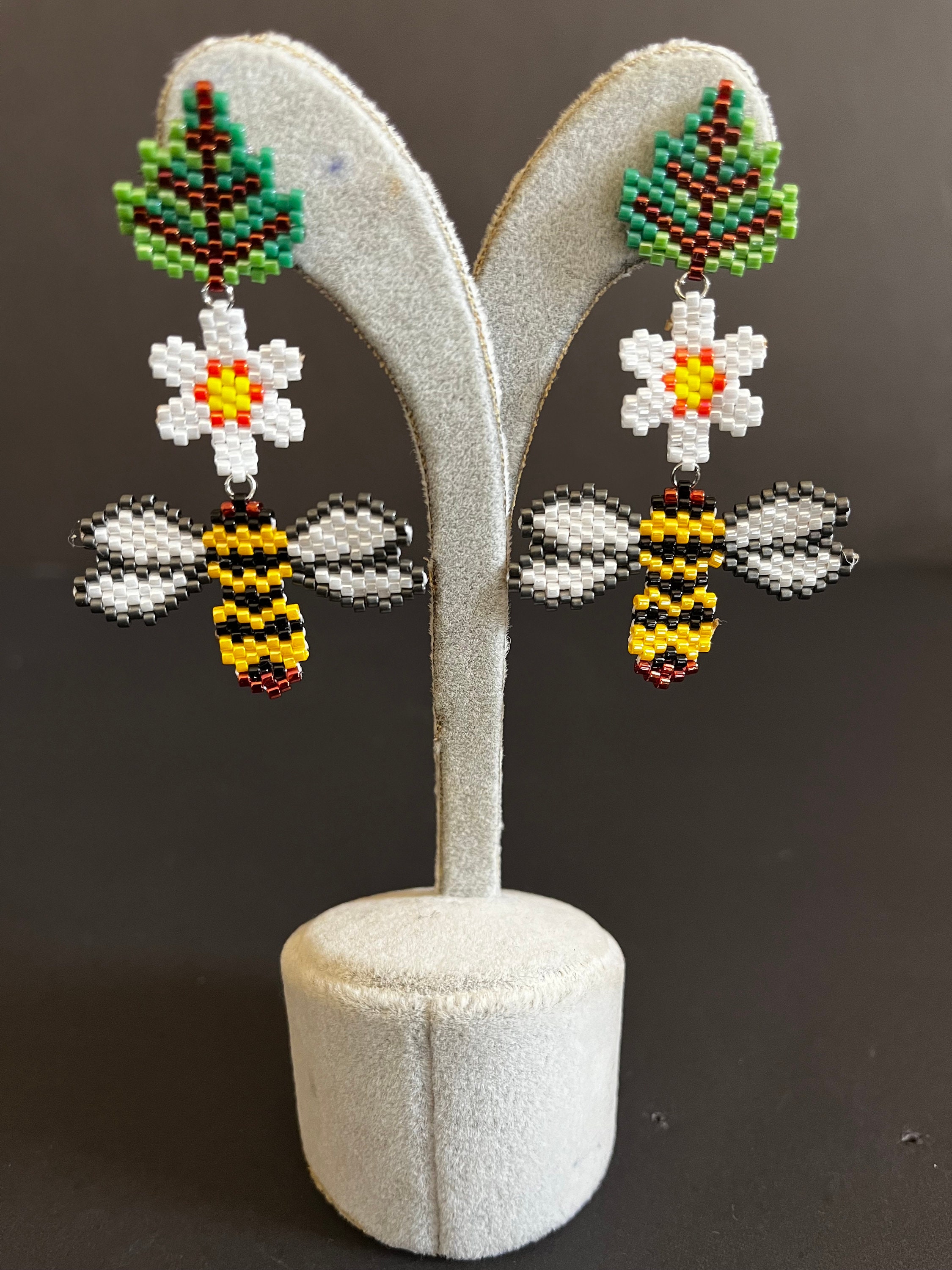 Miyuki Earrings,dangle and Drop Miyuki Bee Earrings,funny Earrings ...