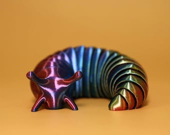 3D Printed Articulated Slug Fidget Toy | Desk Companion - Etsy