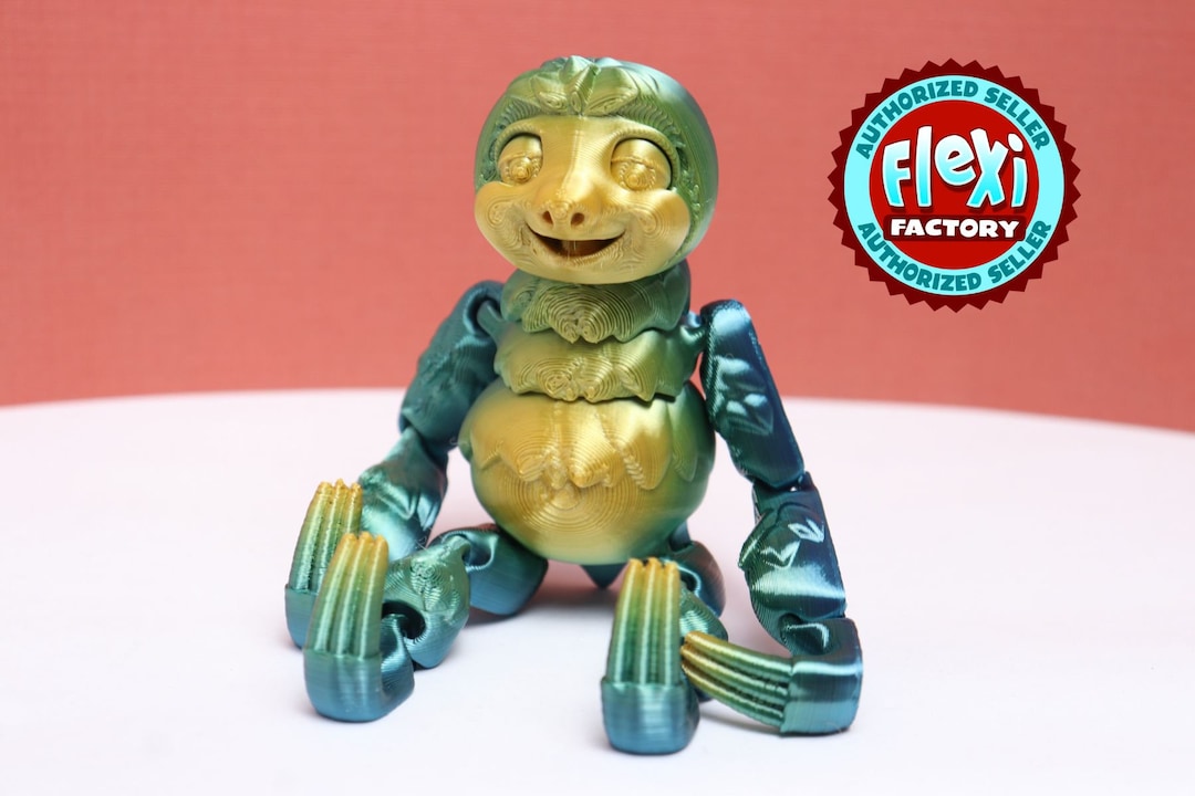 3D Printed Articulated Sloth | Color Changing Colors Available ...
