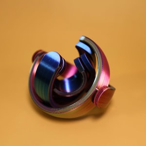 3D Printed Fidget Arc Gyro Gimbal Toy | Color Changing Colors Available ...