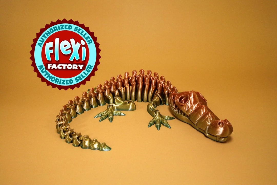 3D Printed Articulated Crocodile | Color Changing Colors Available ...