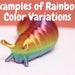 3D Printed Articulated Fidget Slug Rainbow Color Available Multiple ...