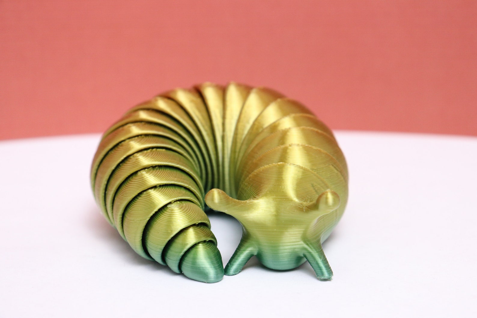 3D Printed Articulated Fidget Slug Rainbow Color Available - Etsy