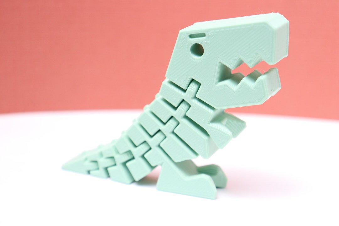 3D Printed Flexible Fidget Rex | Flexi Rex | Multicolor Available ...