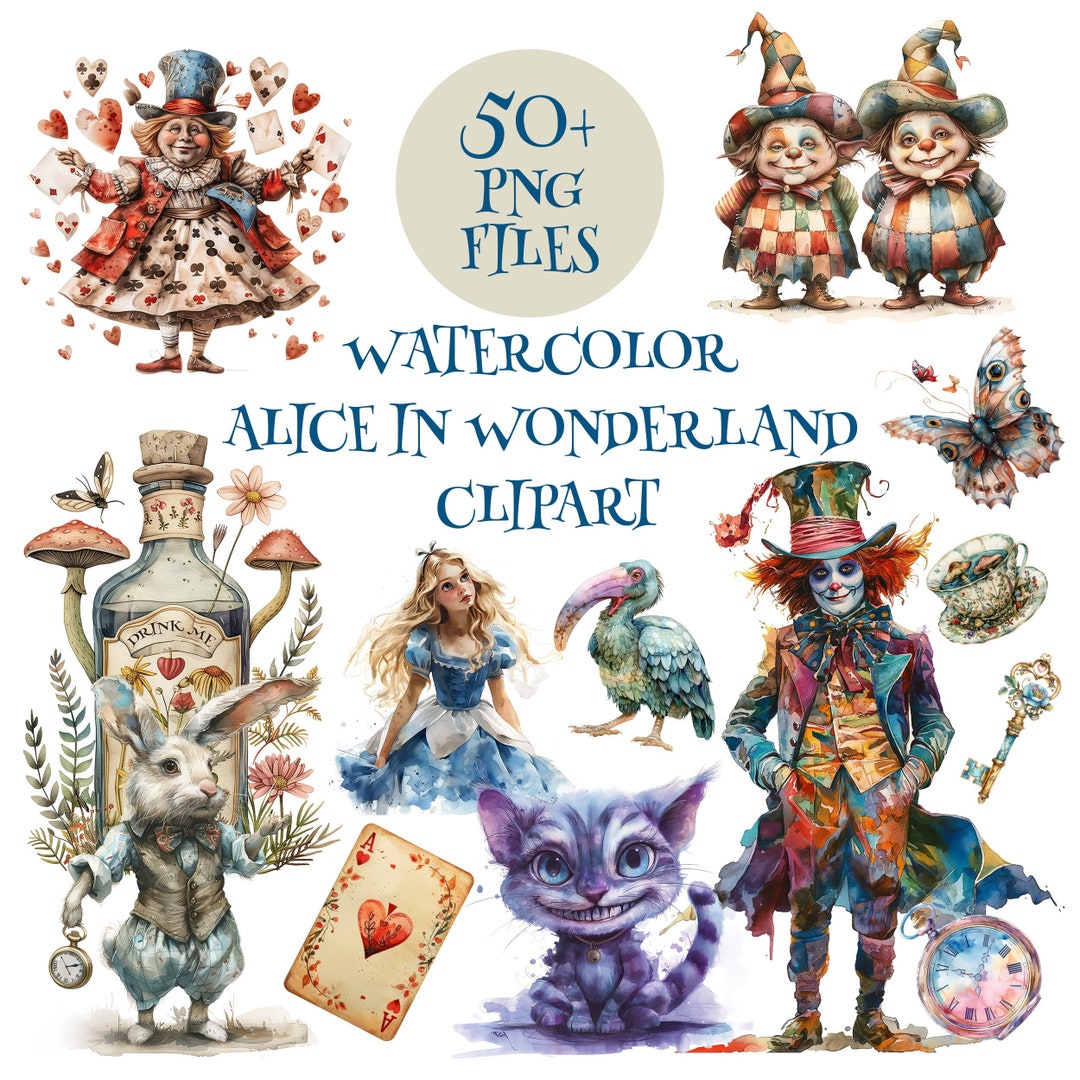 Watercolor Alice's Adventures in Wonderland, Alice in Wonderland ...