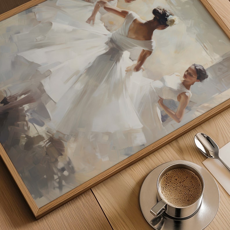 Three Ballet Dancers, Impressionist Painting Style Art Print, Dancers ...