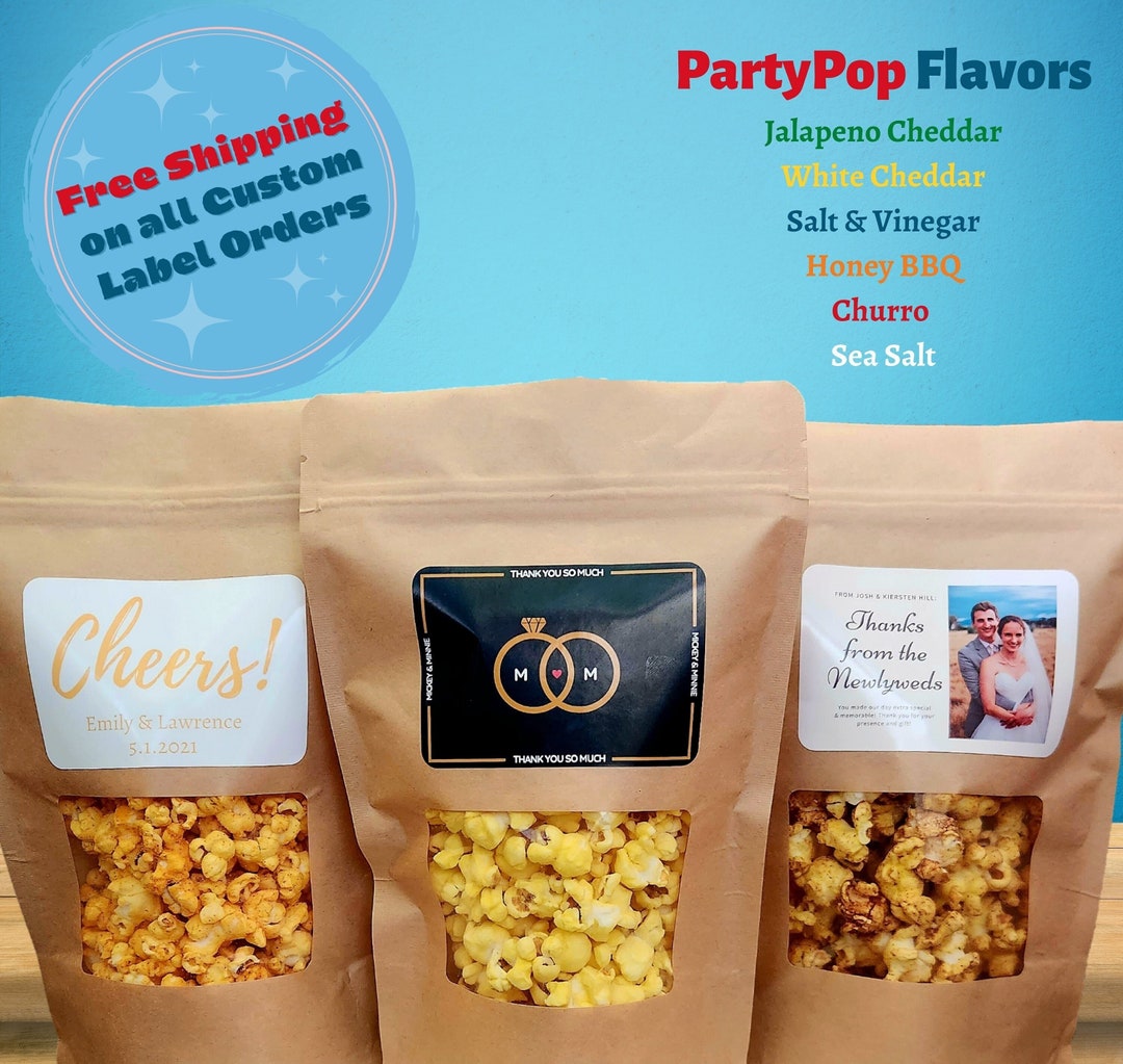 Wedding Custom Popcorn Bags & Bridal Shower Party Favors (popcorn ...