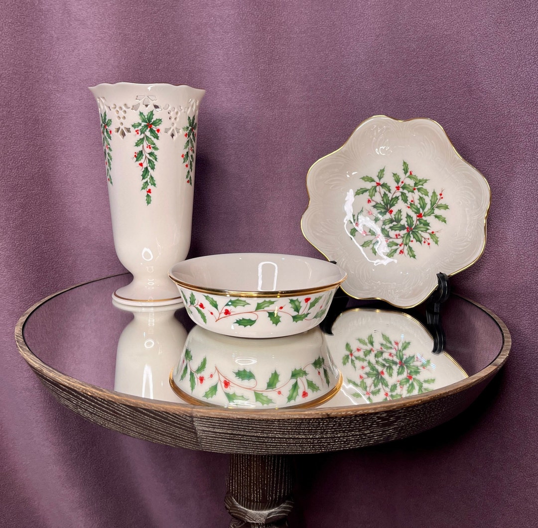 LENOX Christmas Lot Bowl Vase Dish, Lenox Collectible Housewares, Lenox ...