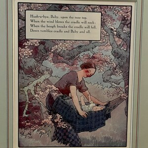 Antique Mother Goose Prints Professionally Framed Art, Nursery Rhymes ...
