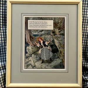 Antique Mother Goose Prints Professionally Framed Art, Nursery Rhymes ...