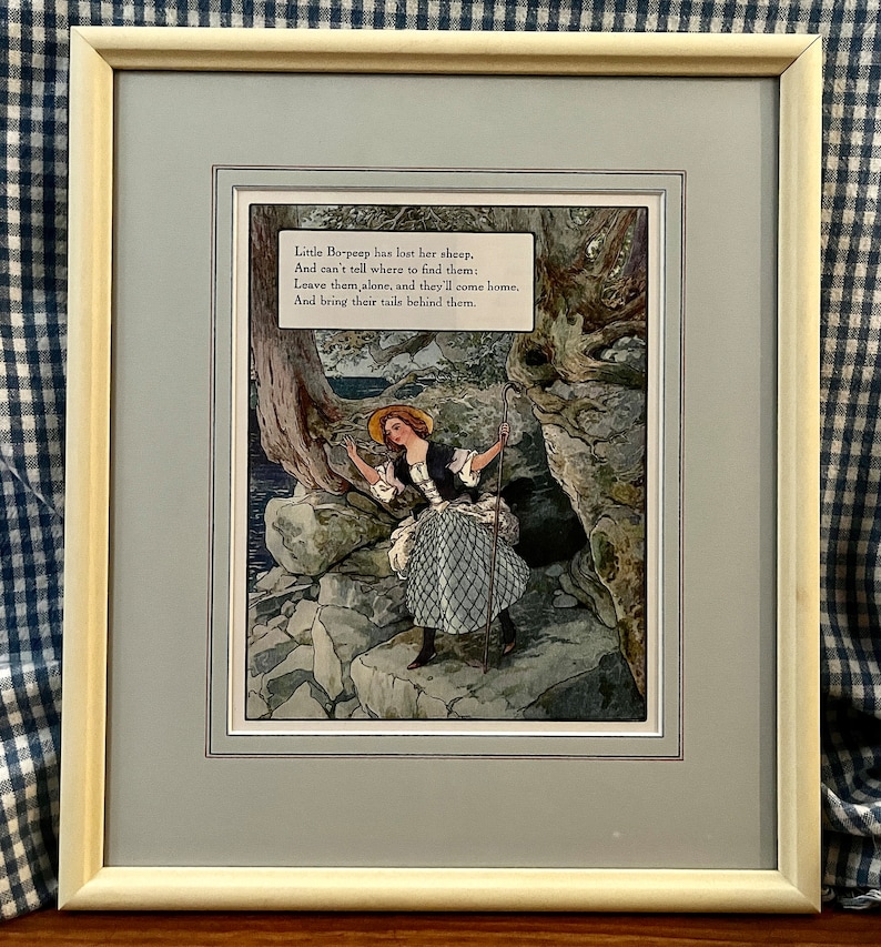 Antique Mother Goose Prints Professionally Framed Art Nursery - Etsy