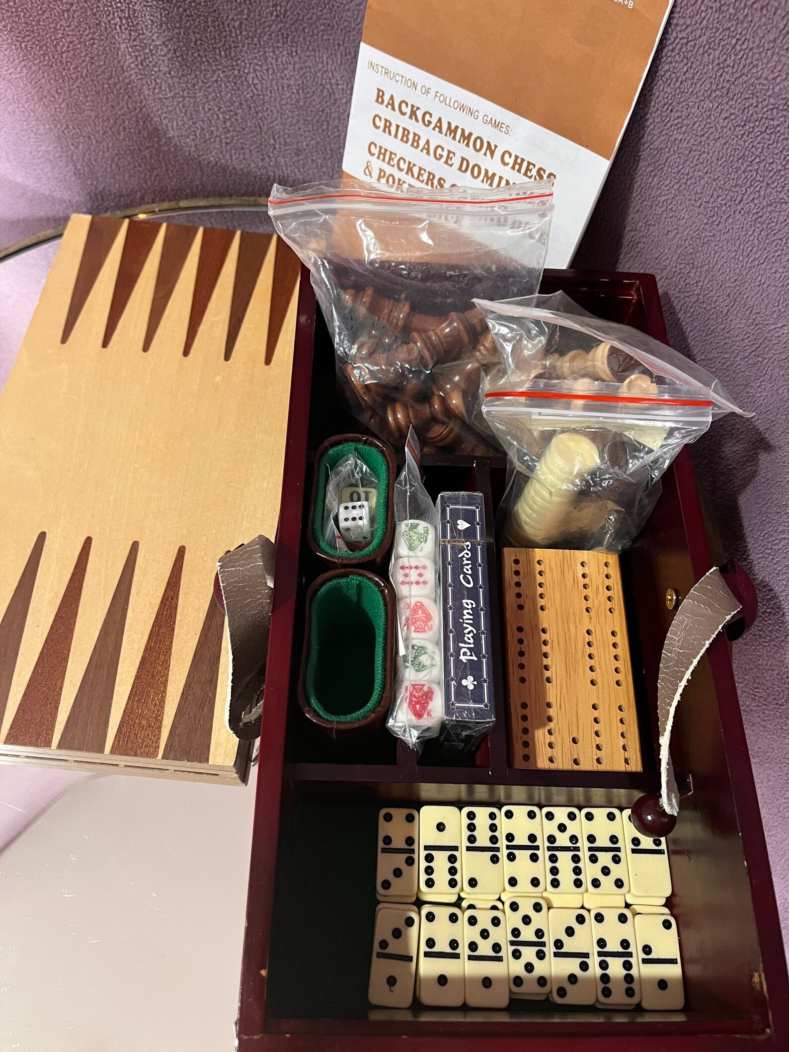 Travel Levenger© Lucky 7 Wooden Game Box Wood Travel - Etsy