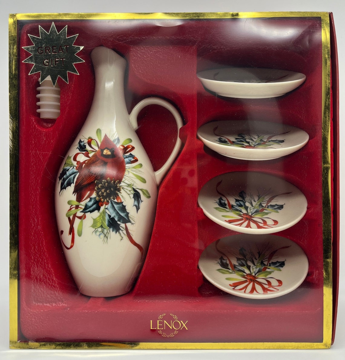 NEW Lenox Winter Greetings Oil Bottle Gift Set Sugar Bowl - Etsy