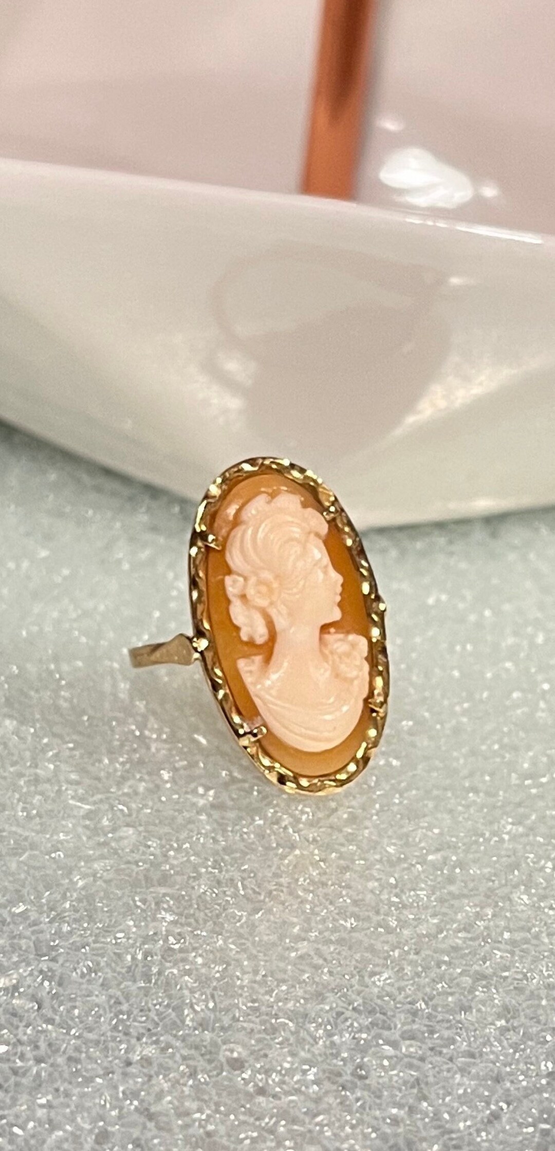 Cameo Ring Gold SZ 8 Italy 14kt Gold, Cameo Ring Antique, Cameo Jewelry ...