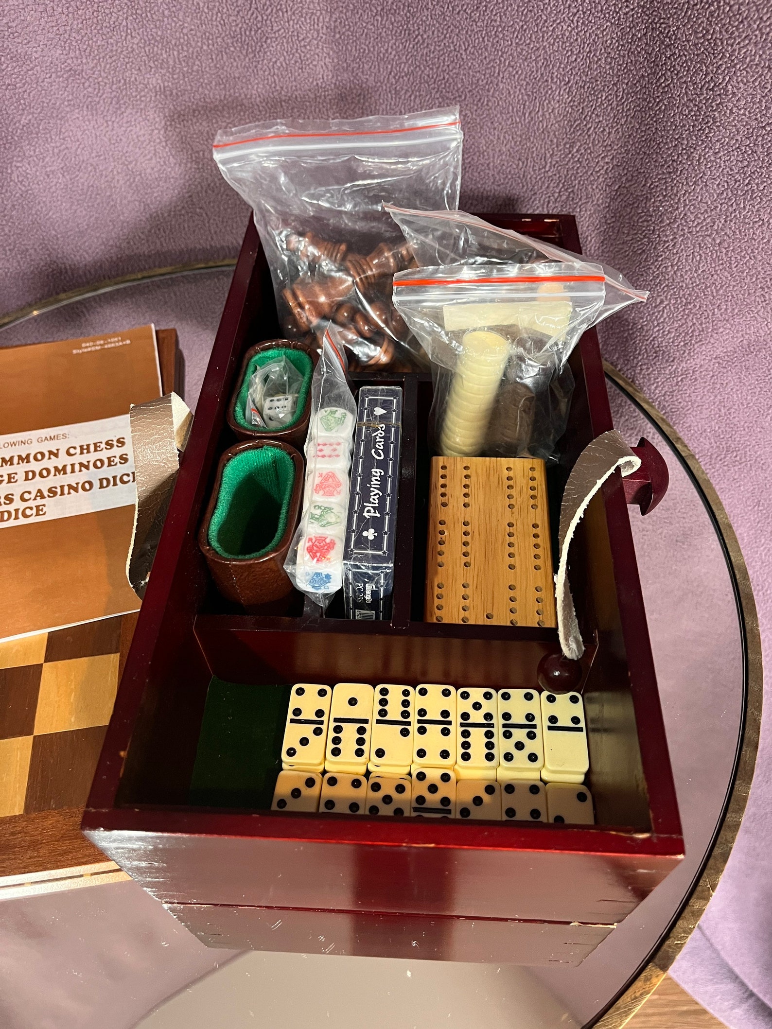 Travel Levenger© Lucky 7 Wooden Game Box Wood Travel - Etsy