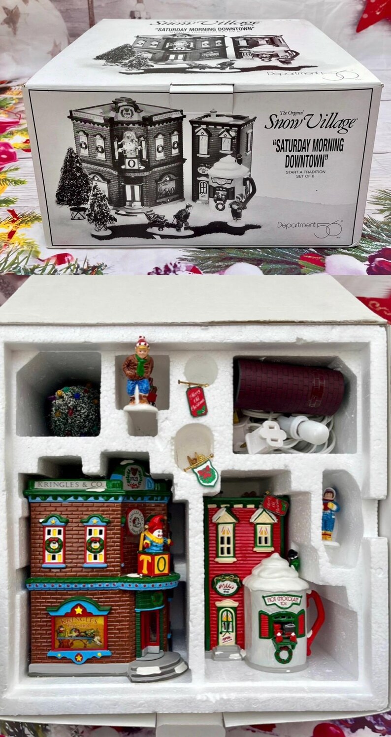 Department 56 Lighted Snow Village and Accessories: Firehouse & Main St ...
