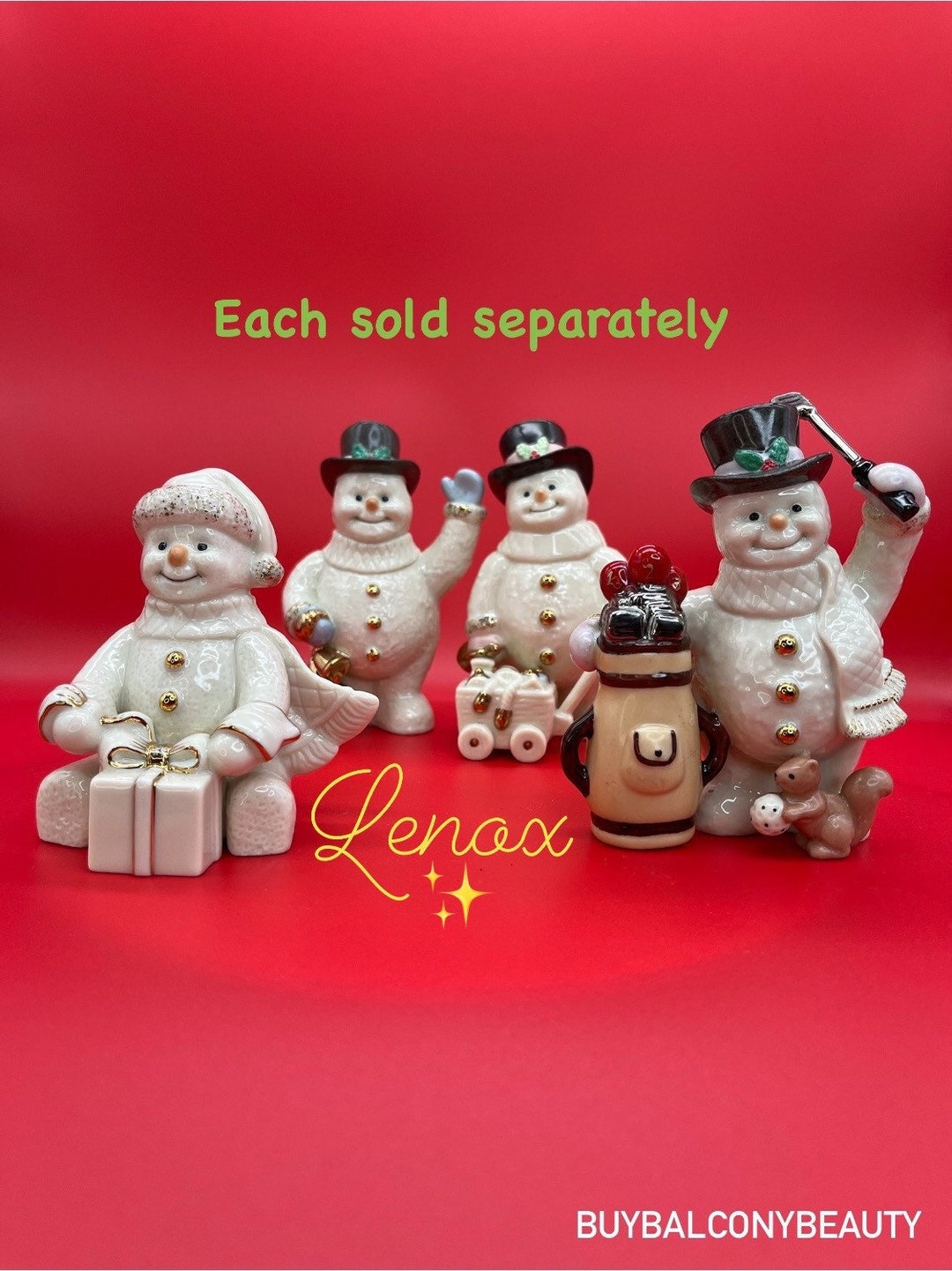 Lenox Figurines Snowman, Lenox Winter Decorations, Lenox Christmas ...