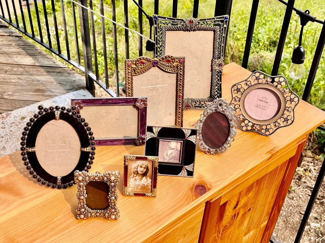 Vintage Jeweled Enamel Picture Frame: Elegant Home Decor - Etsy