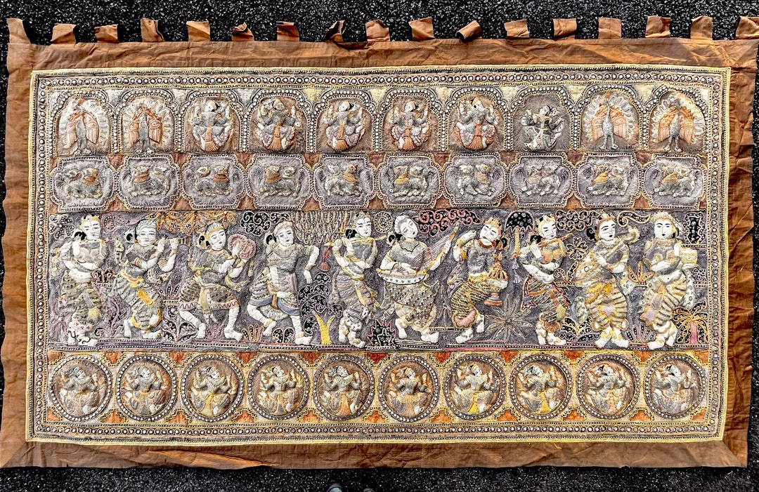 Burmese Kalaga Tapestry Massive H 59 X W 101 Kalaga Textile, Thai ...