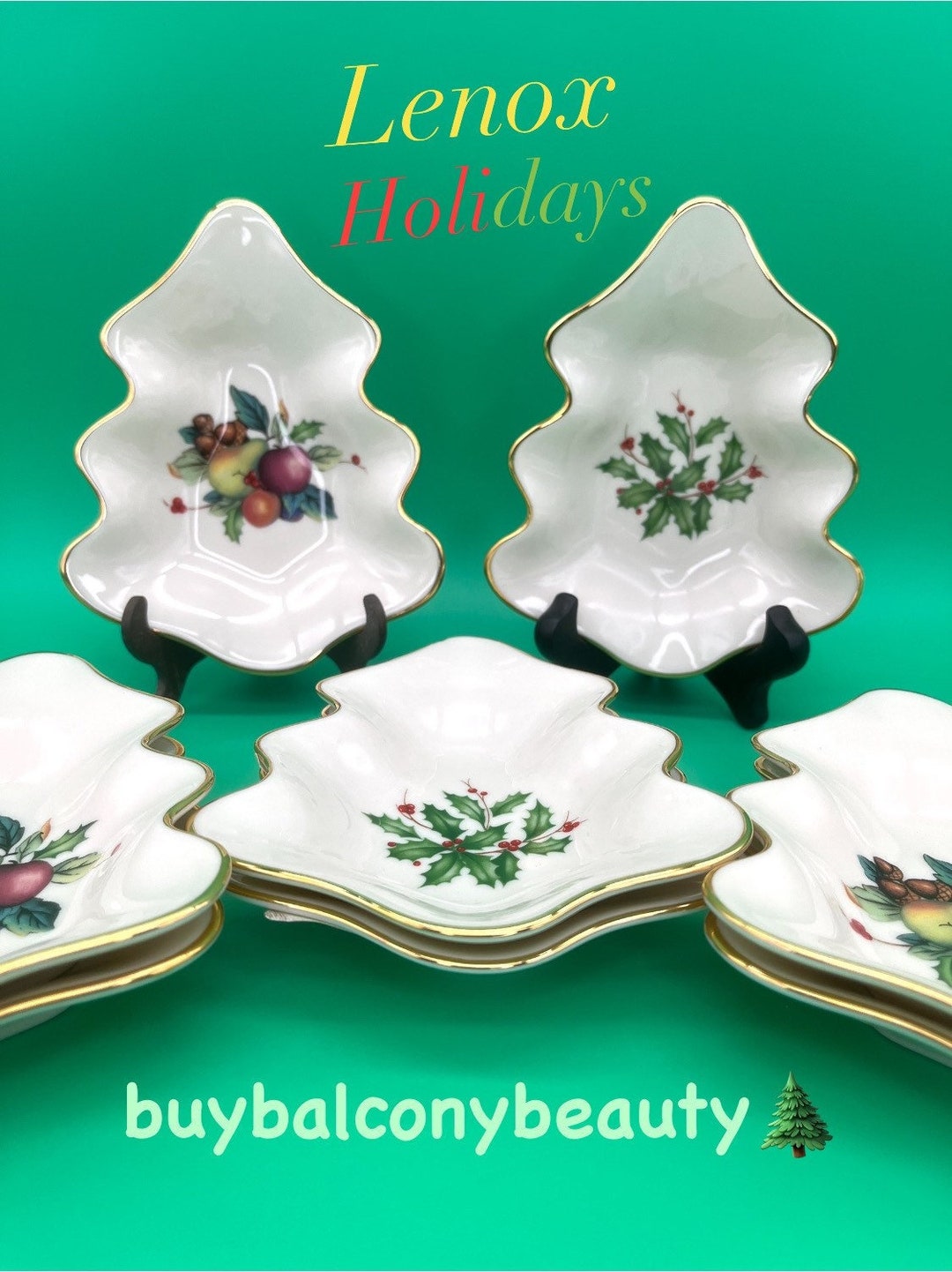 NEW Lenox Dimension Collection Holiday Tartan Candy Dishes, Lenox China ...