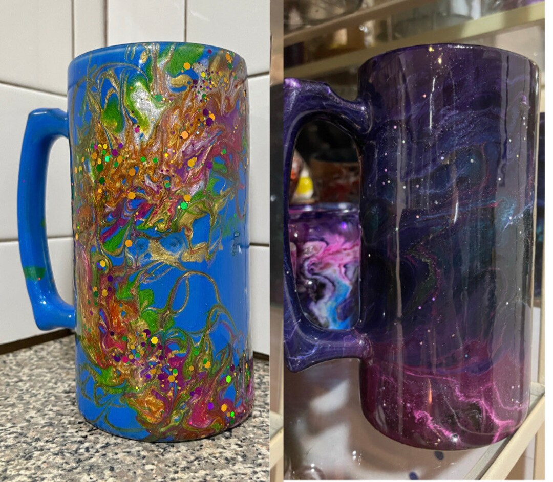 Upcycled Vintage Libbey Mug: Bougie Butterfly Glow Design - Etsy