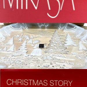 Mikasa Christmas Story Crystal Bowl: Holiday Bon Bon Dish, Made in ...