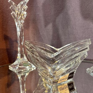 MIKASA Crystal Art Deco Three Piece Lighting LOT, Mikasa Crystal ...