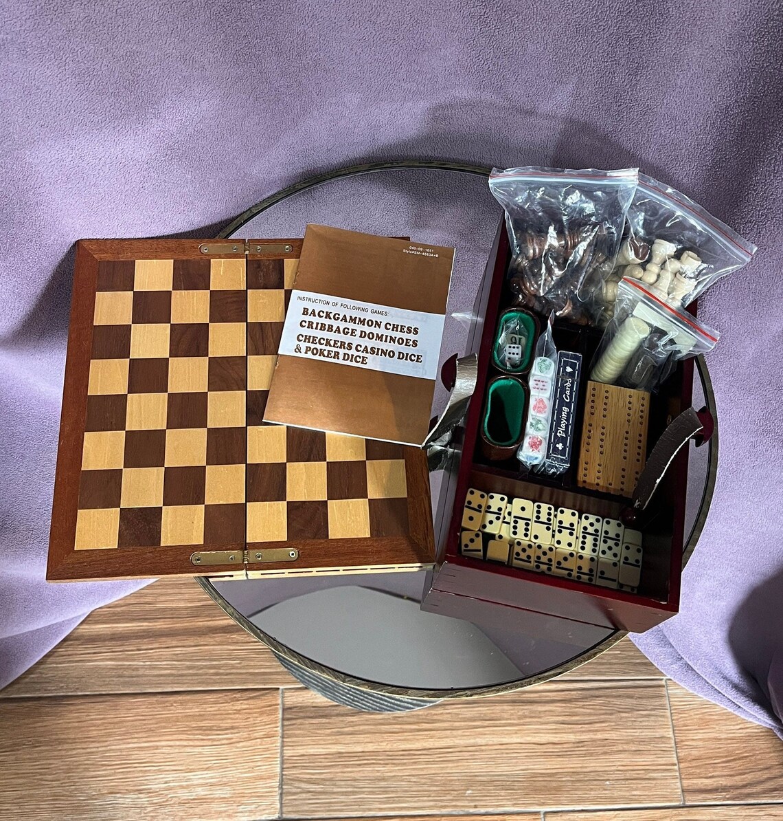 Travel Levenger© Lucky 7 Wooden Game Box Wood Travel - Etsy