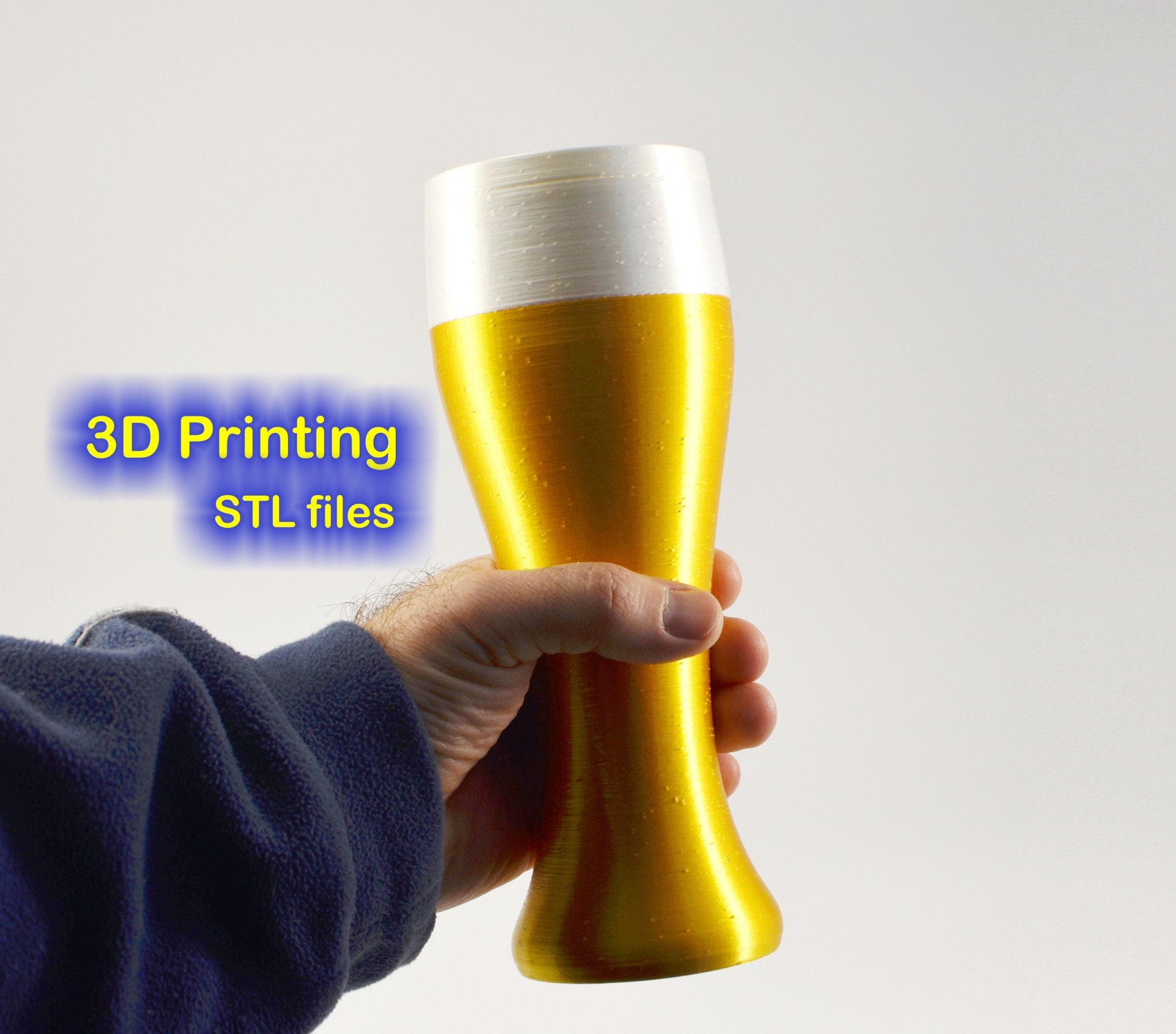 Desk Organizer Beer Glass. STL Files for 3D Printing. Digital Download ...