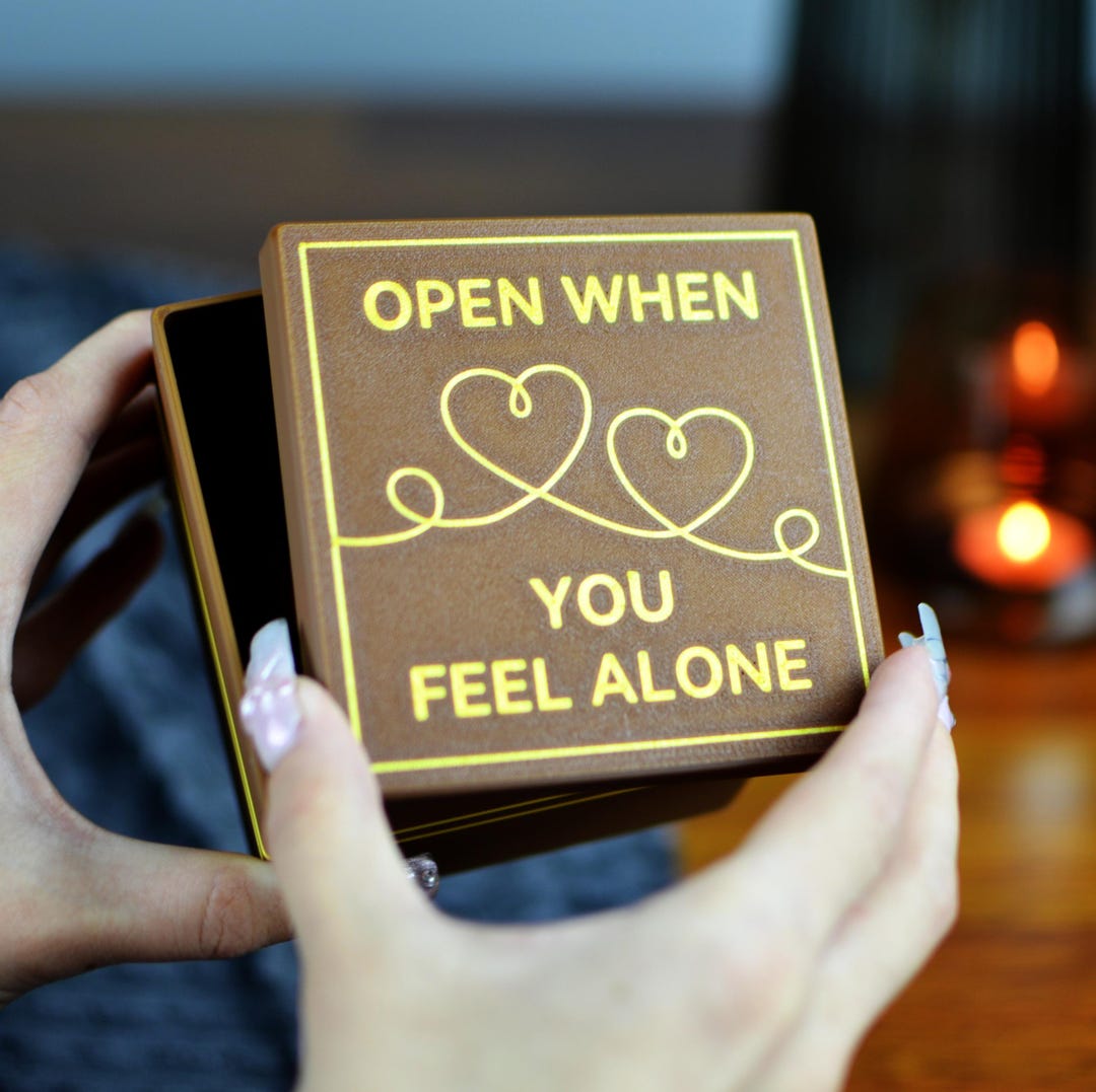 Open When You Feel Alone Box – DIY Gift for Friend or Loved One, Cheer ...