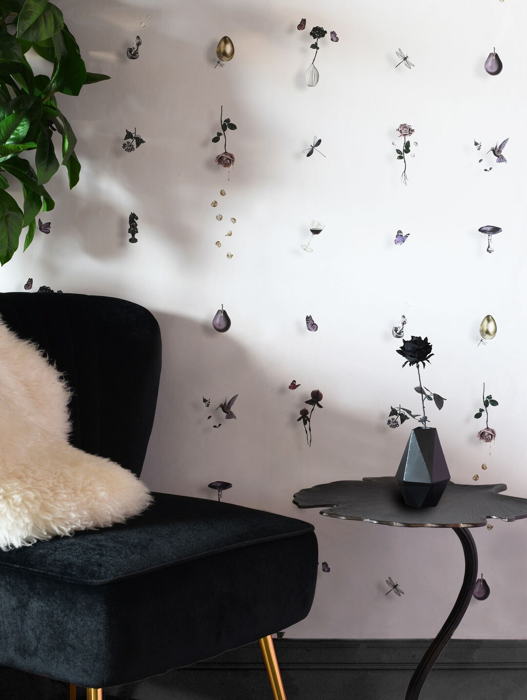 Witch and Watchman Masquerade White Wallpaper Luxury Bohemian Wallpaper ...