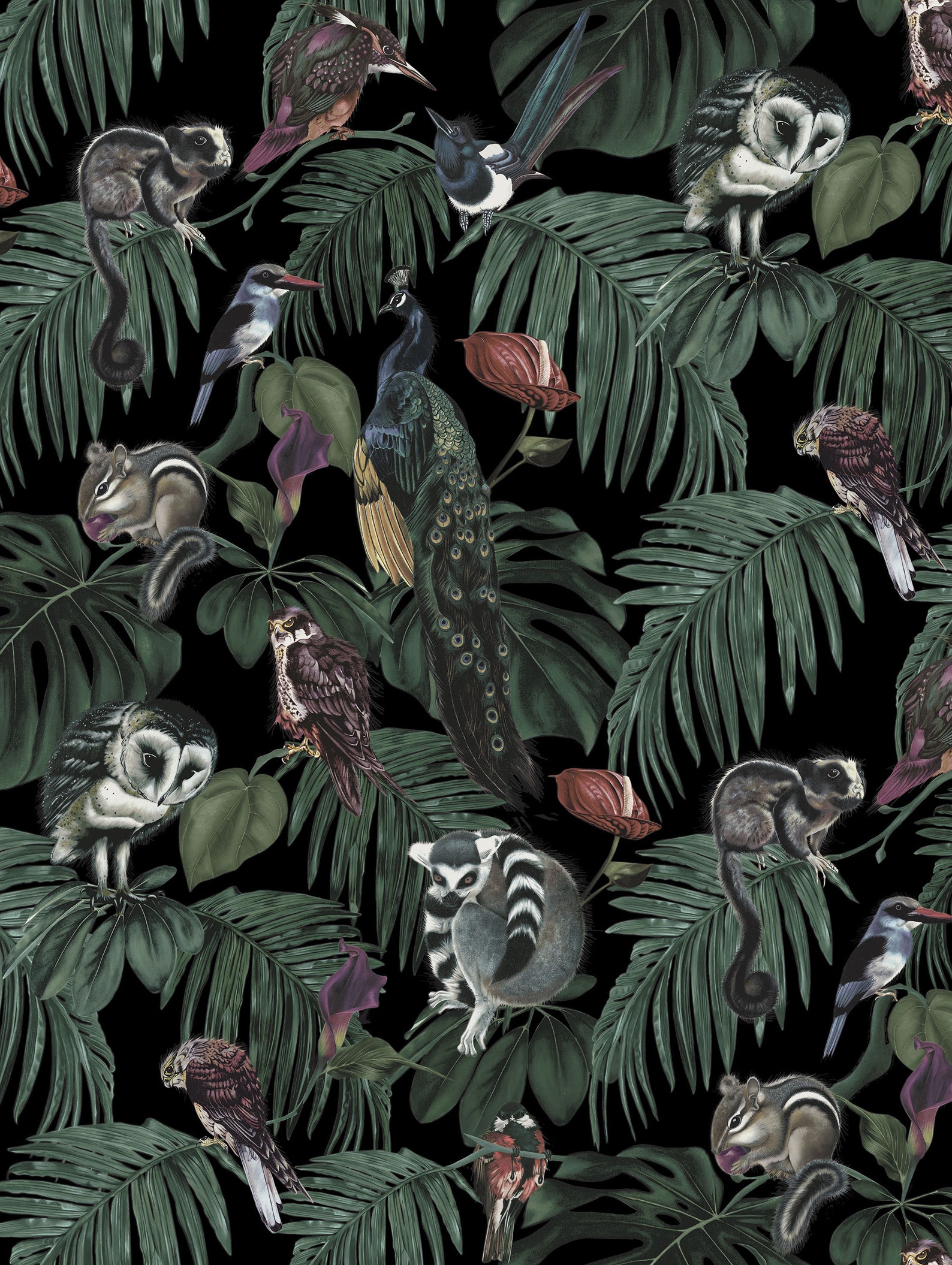 Witch and Watchman Amazonia Dark Wallpaper | Luxury Tropical Wallpaper ...