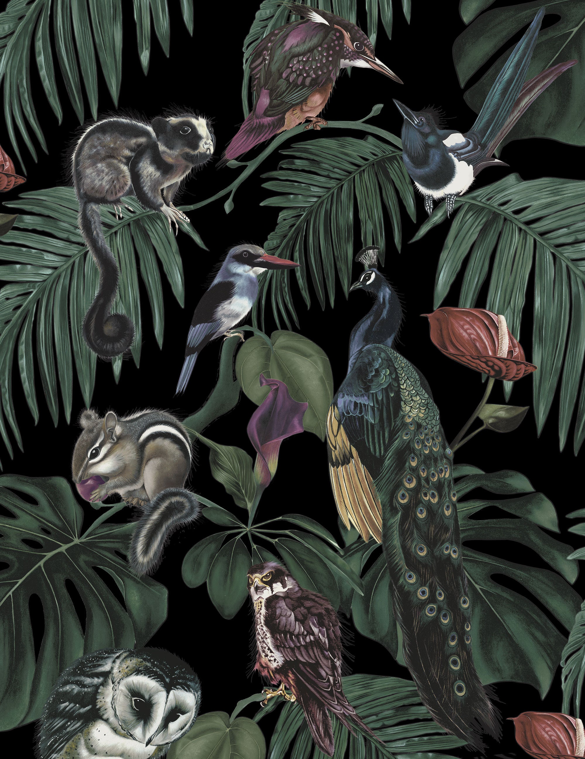Witch and Watchman Amazonia Dark Wallpaper | Luxury Tropical Wallpaper ...