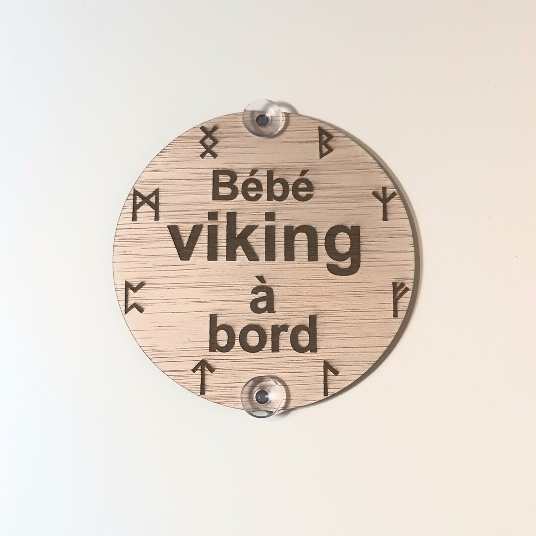 Baby on Board Wooden, Baby on Board Suction Cup, Viking Baby, Original ...