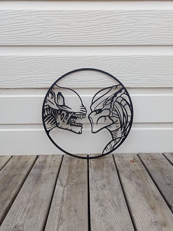 Alien Vs Predator Wall Decoration Hanging Decoration Laser - Etsy