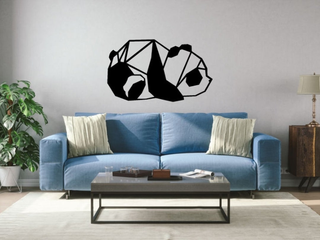 Panda Wall Decor, Wooden Panda, Wood Wall Art Interior Decoration ...