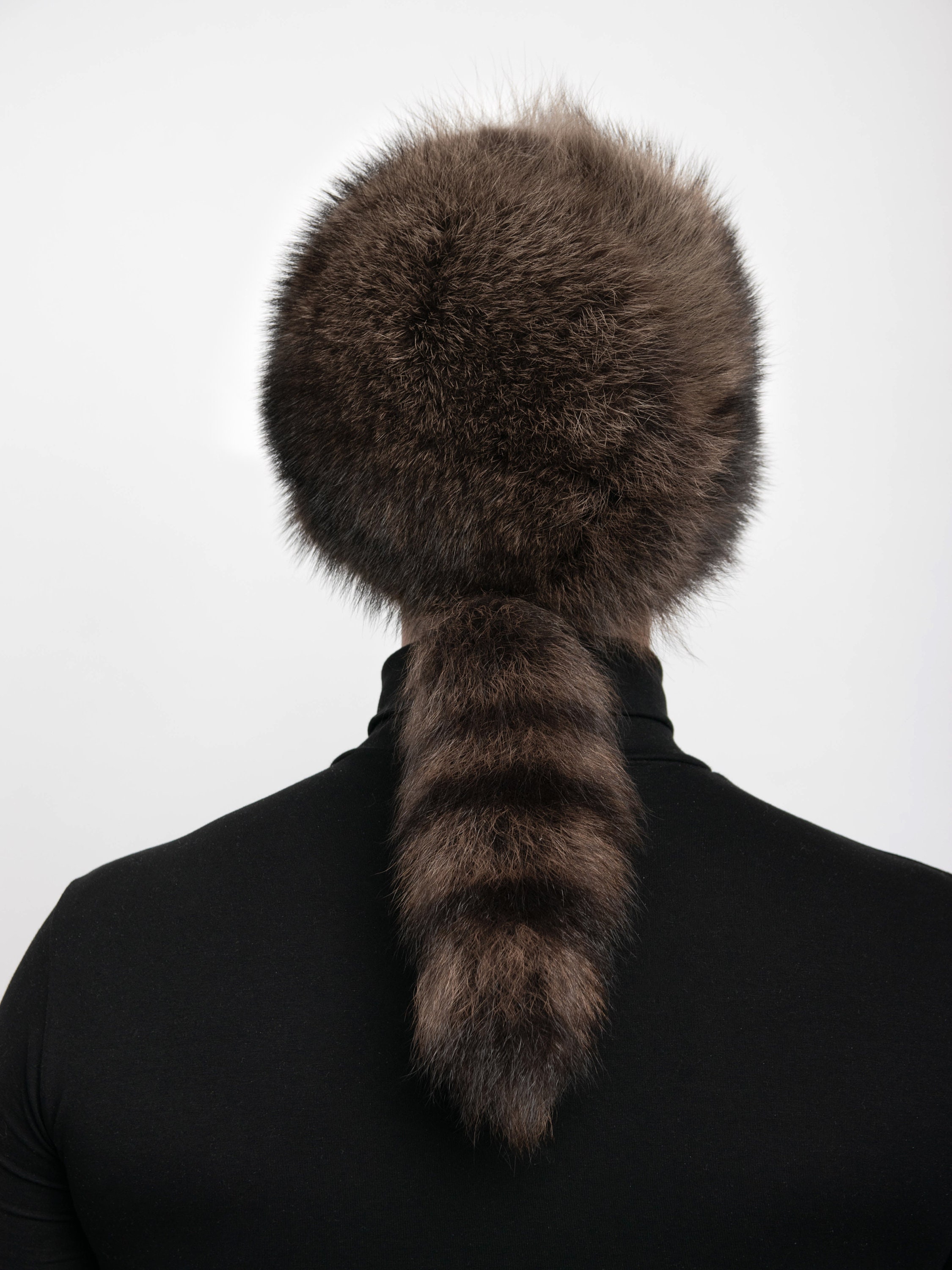 Davy Crockett Hat Daniel Boone Style Hat Grey Coonskin Real Raccoon Fur ...