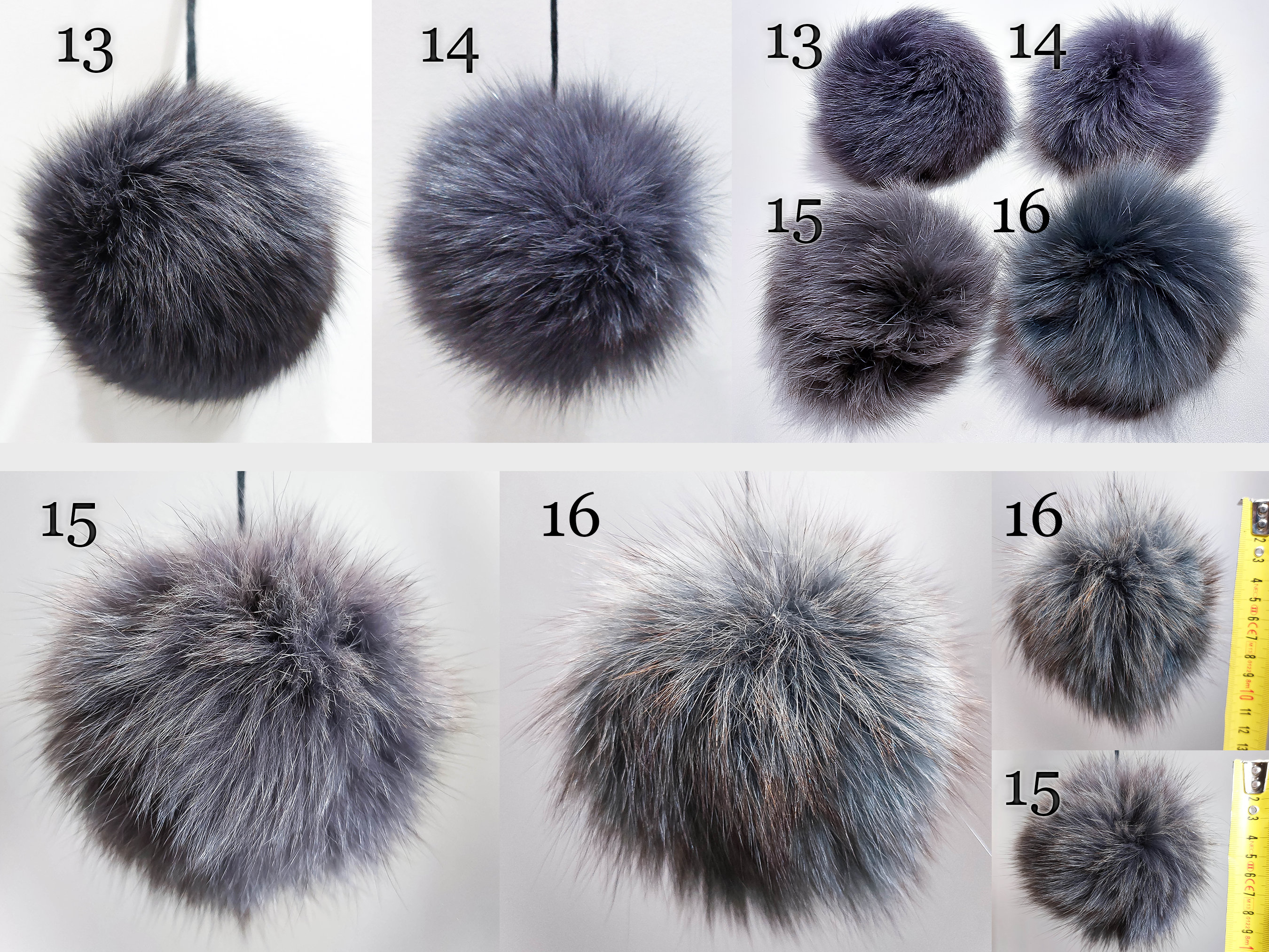 Genuine Fur Pom Pom, Real Fur Pom Pom, Raccoon Fur Pompom, Fox Fur Pom ...