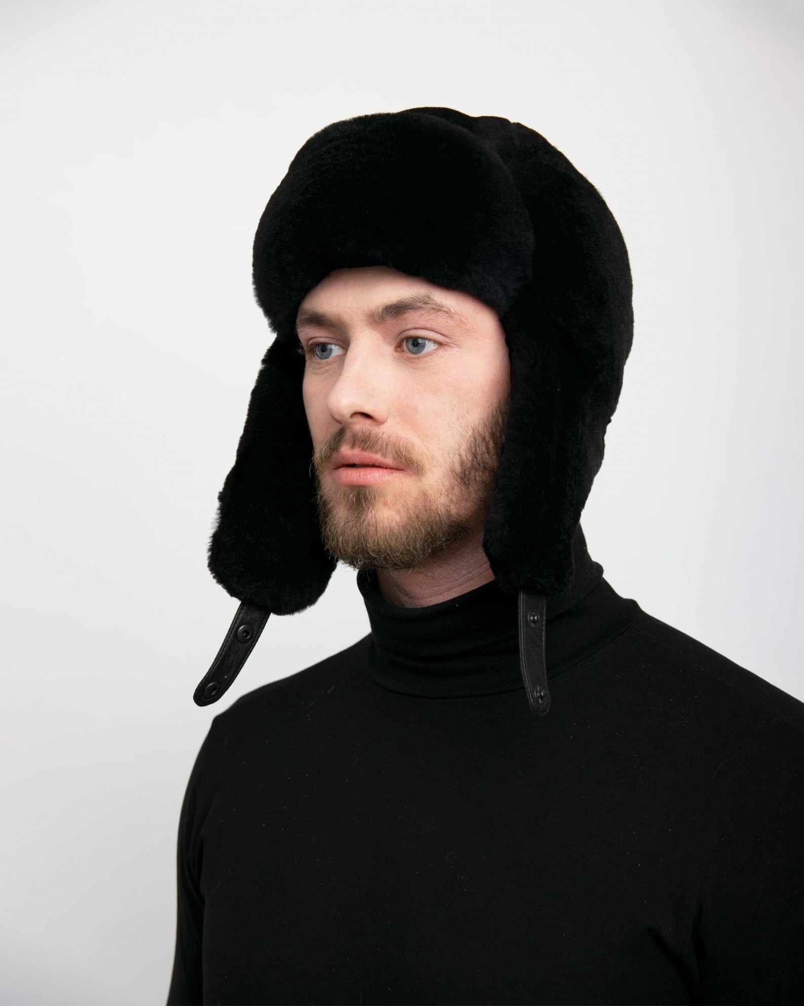 Men's Black Beaver Full Fur Trapper Hat - Etsy UK