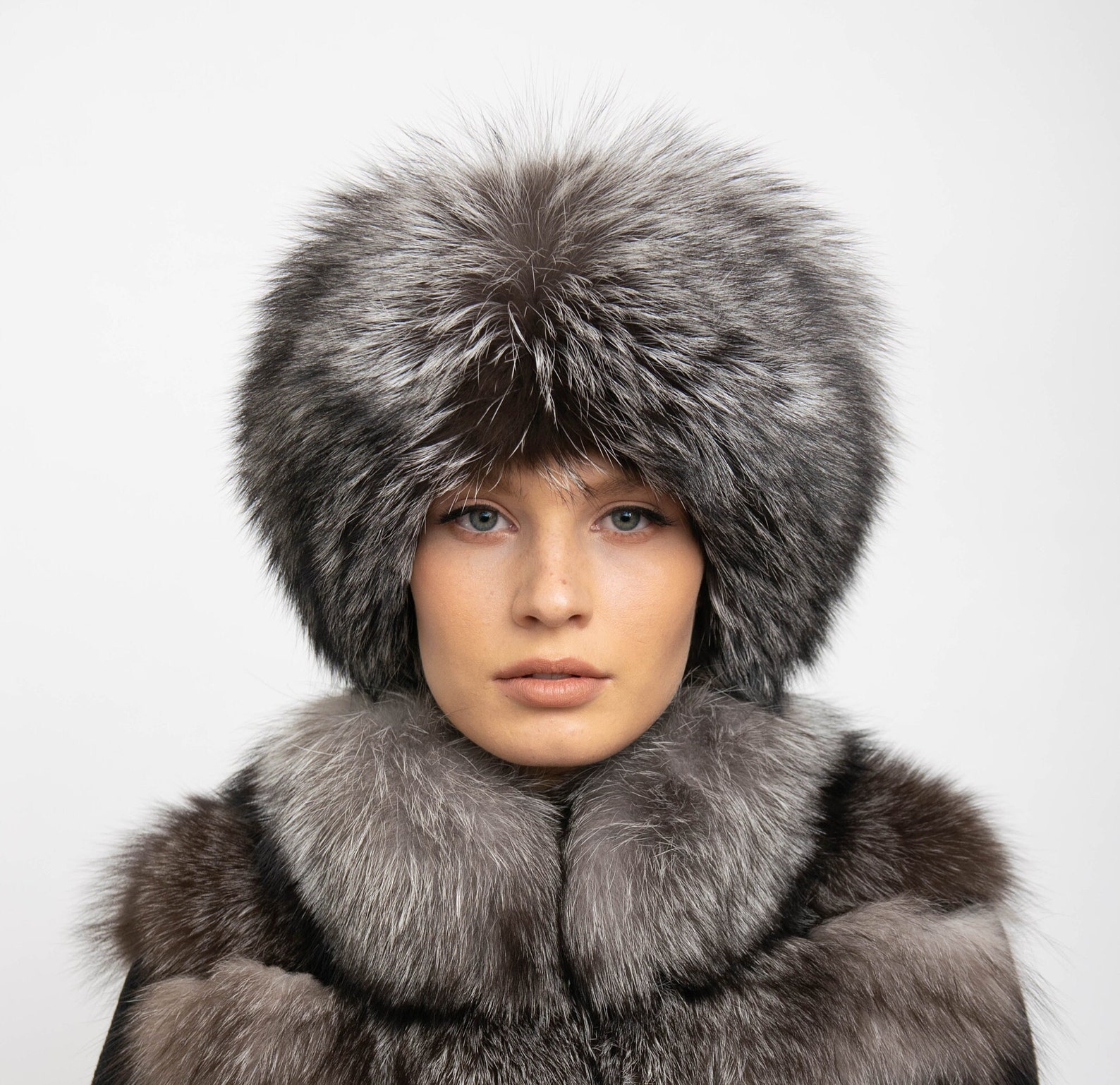 Women's Silver Fox Fur Hat, Saga Furs, Top Quality - Etsy