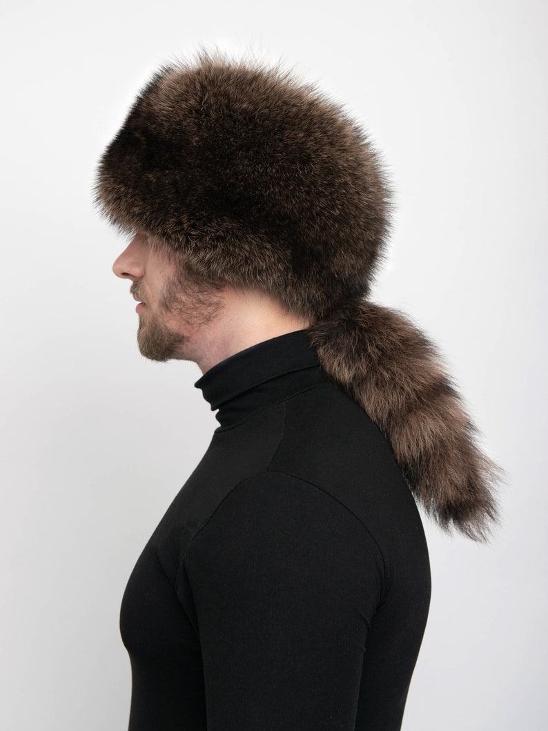 Davy Crockett Hat Daniel Boone Style Hat Grey Coonskin Real - Etsy UK