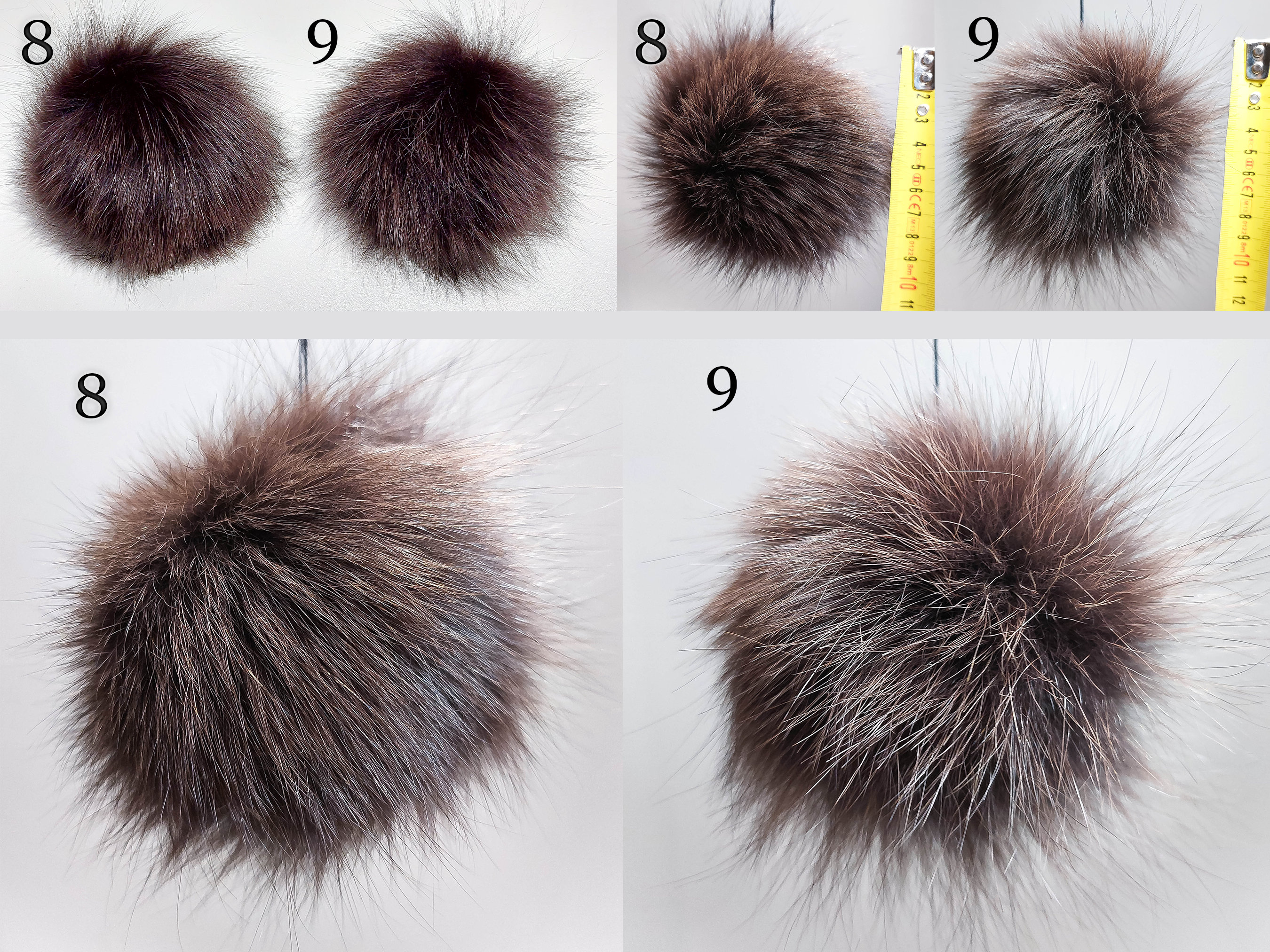 Genuine Fur Pom Pom, Real Fur Pom Pom, Raccoon Fur Pompom, Fox Fur Pom ...